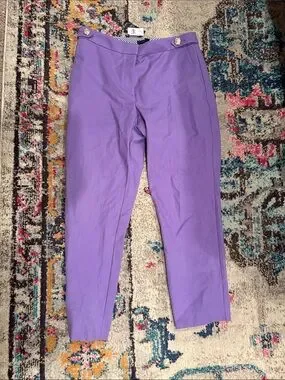 Ann Taylor | Pants & Jumpsuits | Ann Taylor Eva Purple Highrise Tapered ...